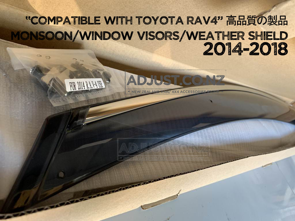 Door Visor/ Weather shield smoke type suitable for Toyota RAV4 2014-20 ...