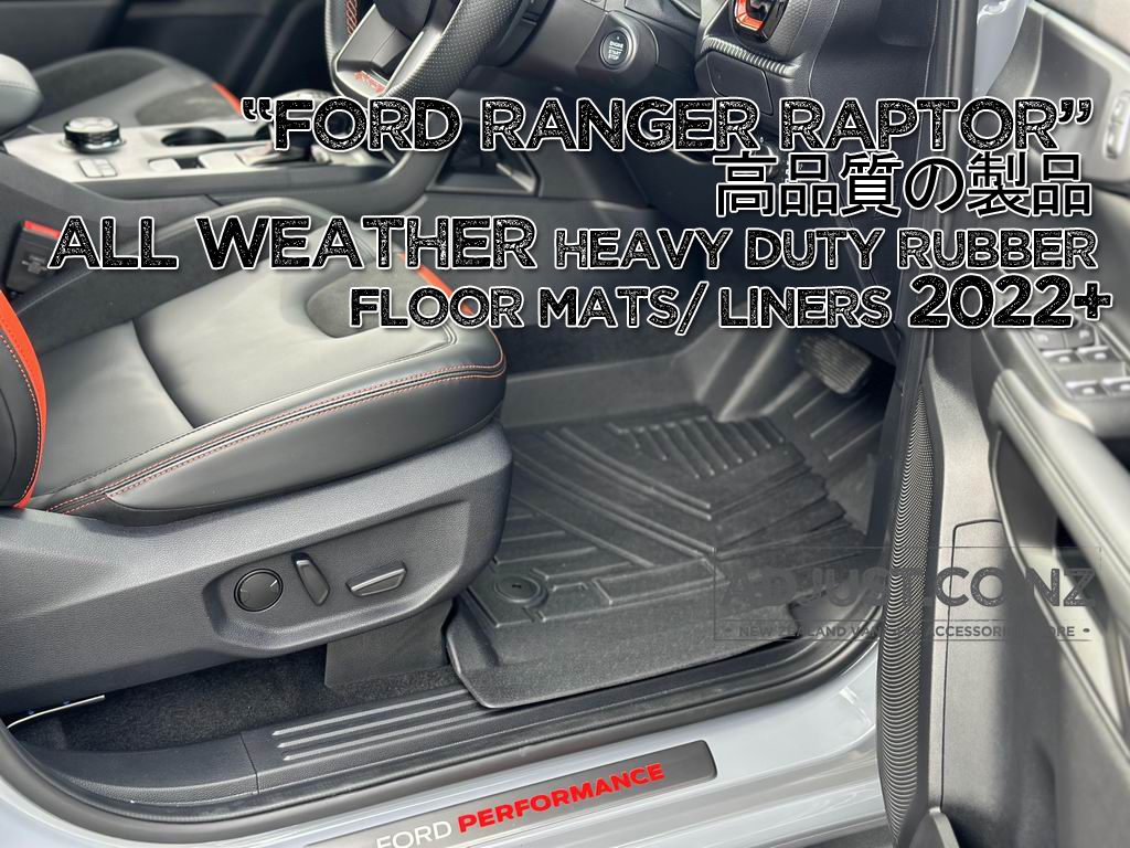 2022+ Heavy Duty "Deep Dish" Rubber Floor Mats/ Liners For Ford Ranger ...